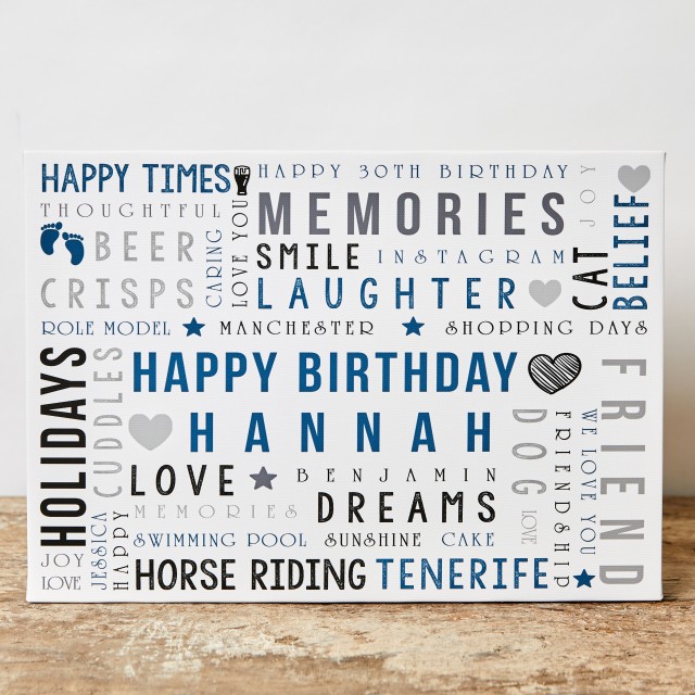 Rectangle | Word Art | Your Image 2 Canvas